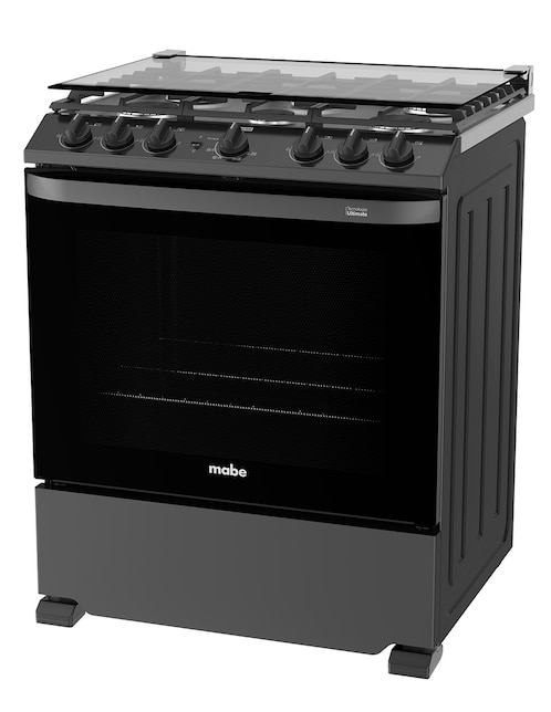 Estufa de piso a Gas natural/lp Mabe 76 cm EMH7602JBS0 de 6 quemadores 4